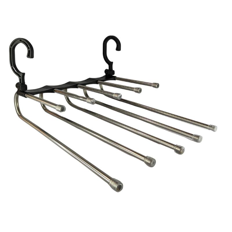 Cabide De Calça De Inox Para 5 Peças Cabideiro Organizador Preto - CPS ...
