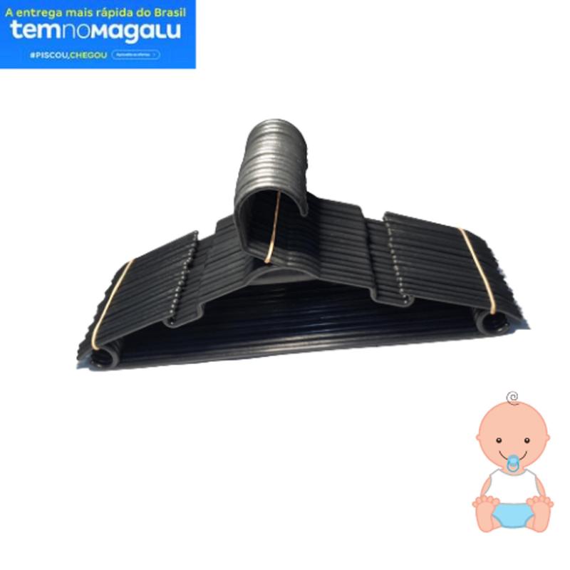 Cabides infantis 100 unidades preto para seu bebê- envio imediato ...
