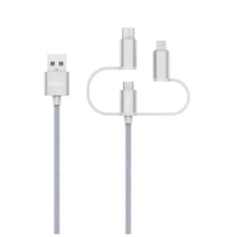 Cabo 3 Em 1: Usb, Usb C E Micro Usb 1 Metros Para Dados - A.R ...