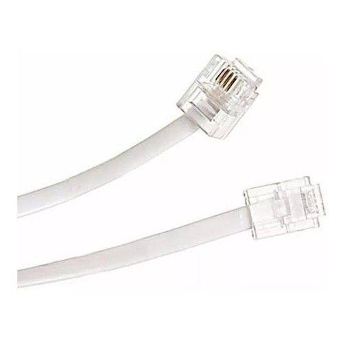 Cabo 5 Metros Fio Liso Para Telefone Modem Fax Com Plug Rj11 - Js ...