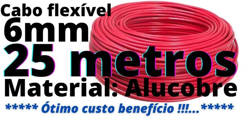 CABO 6MM 25 METROS** Fio Flexível - ATN FIOS E CABOS - Cabo / Fio ...
