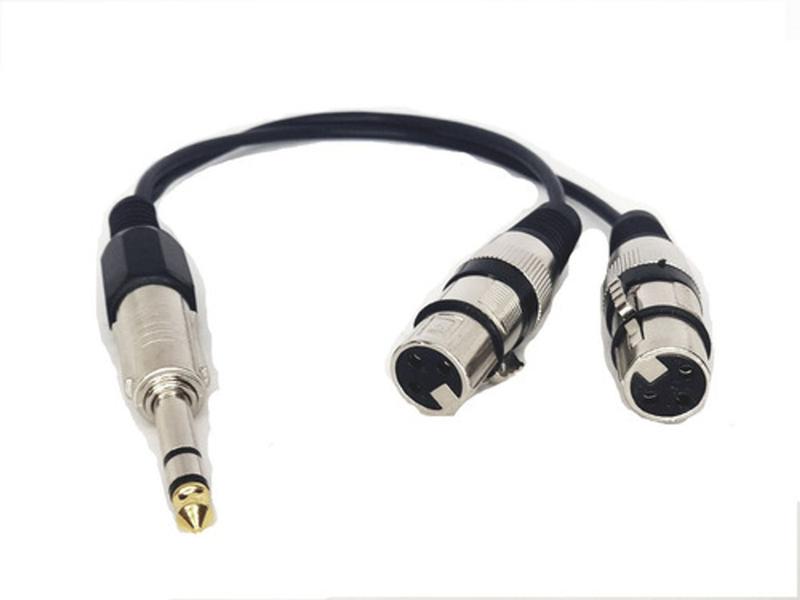 Cabo Adaptador Entrada P10 Stereo P 2 Xlr Fêmea Stereo Saida - Ld ...