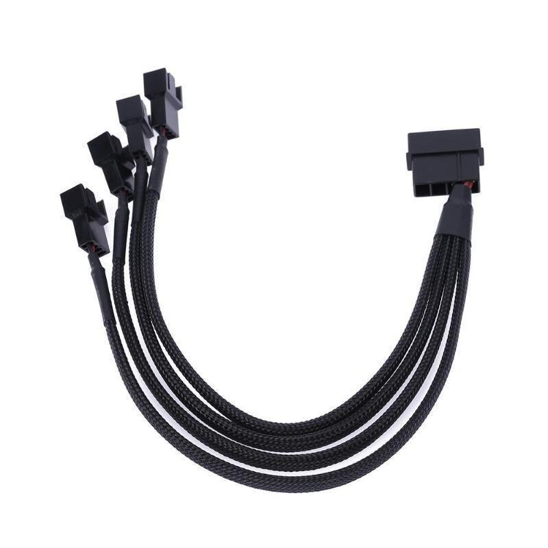 Cabo Adaptador Fans Cooler 3 E 4 Pinos 4 Saidas Molex - Alloyseed - Hub ...