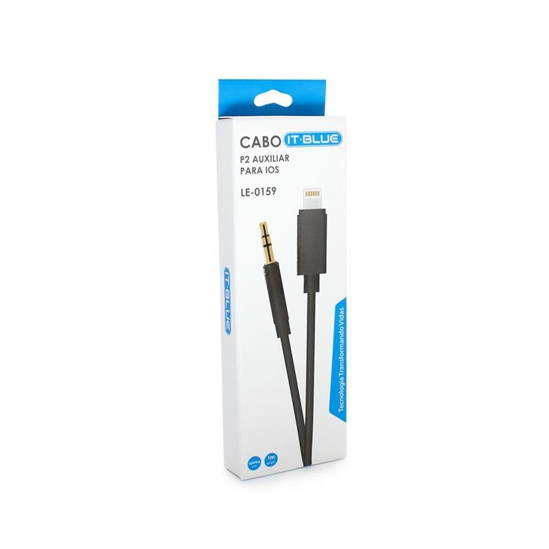 Cabo Auxiliar P2 Para Lightning (Ios) It-Blue Le-0159 - It Blue - Cabo USB - Magazine Luiza