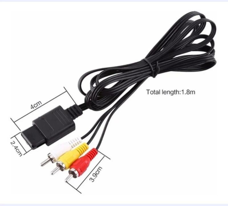 Cabo Av Audio E Video Rca Super Nintendo Gamecube N64 - TZ - Consoles ...