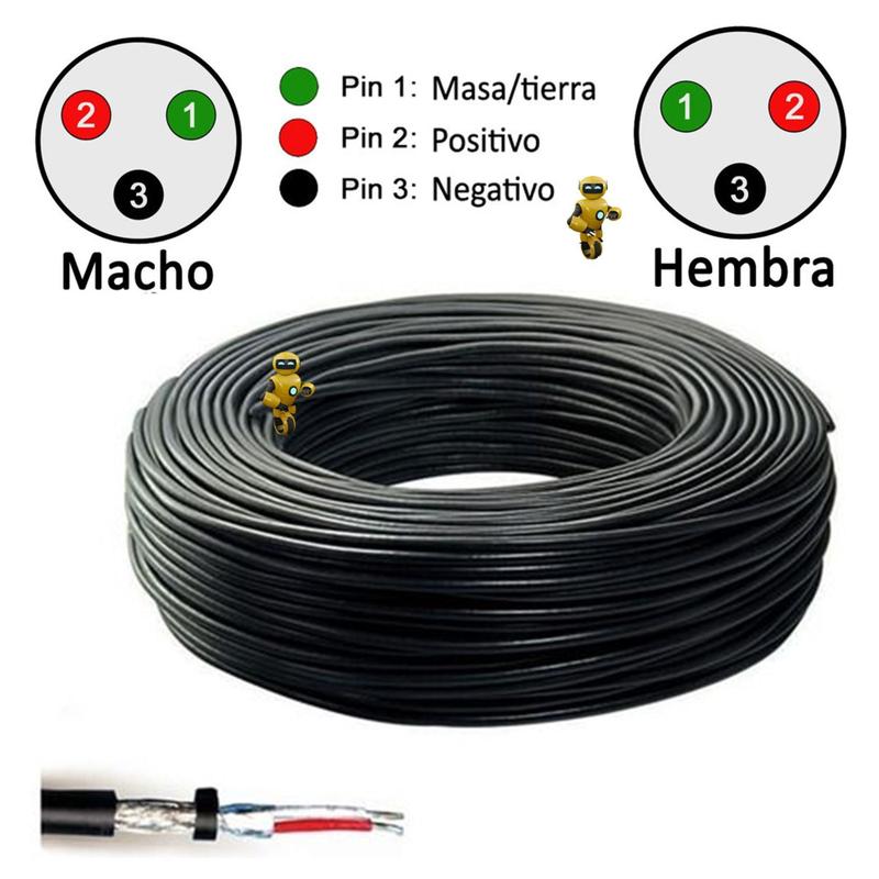 Cabo Balanceado para microfone bitola 2X0,30mm rolo com 100 metros ...