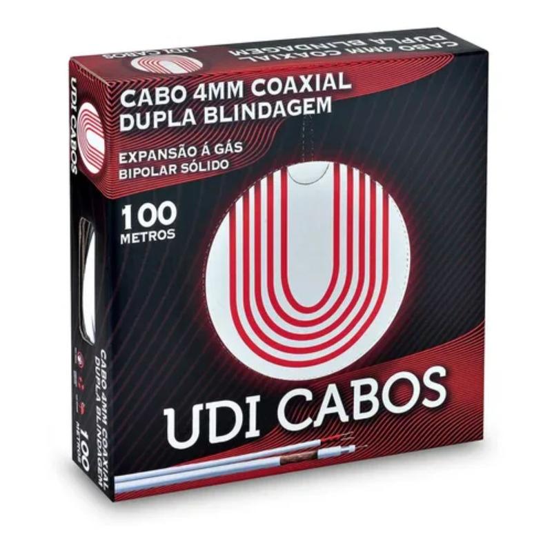 Cabo coaxial CFTV 100 Metros Dupla Blindagem - UDI - Cabo Coaxial ...