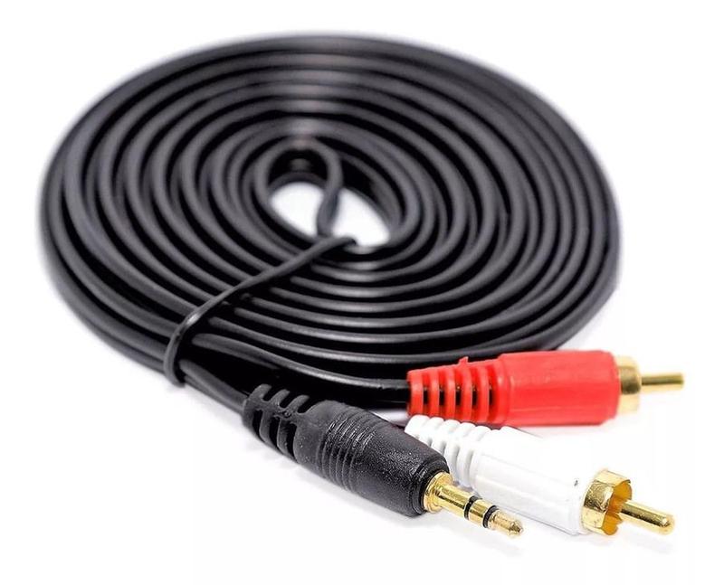 Cabo De Áudio Auxiliar P2 X 2 Rca Som Estereo 3 Metros Exbom - Cabos de ...