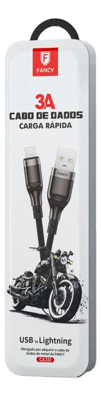 Cabo De Dados & Carregador Turbo 3a Usb Para iPhone Fancy - Carregador ...