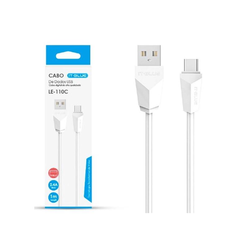 Cabo de Dados USB X Tipo C It-Blue 2.4a 1 Metro - Cabo USB - Magazine Luiza