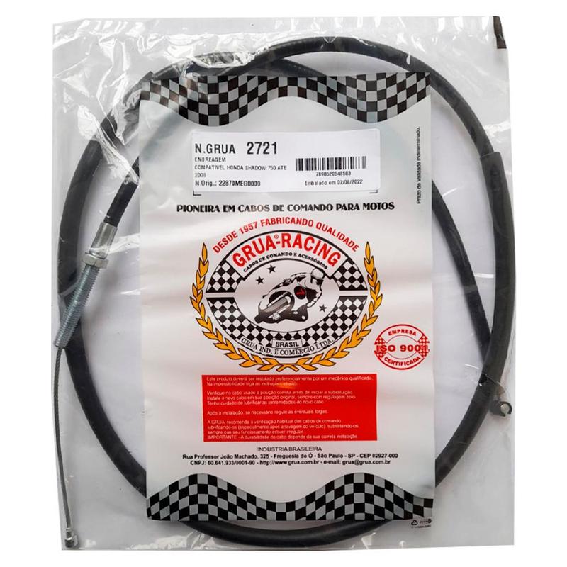 Cabo de Embreagem Vt 750 Shadow 2005 Até 2008 1ª Linha Grua - Grua ...