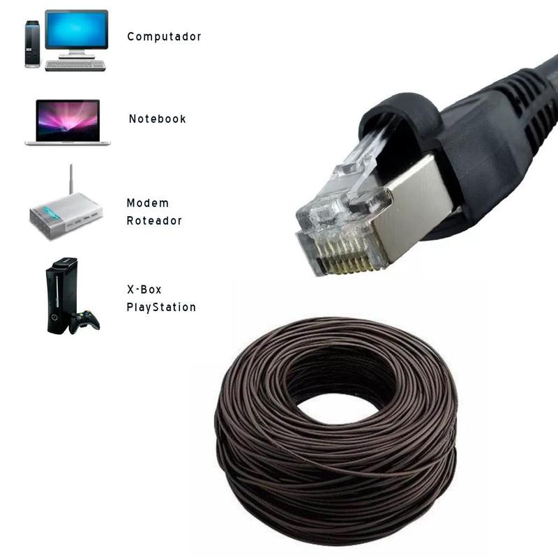 Cabo De Rede Cat6 Utp Internet Rj45 Blindado 20 Metros - PCI Cabos ...