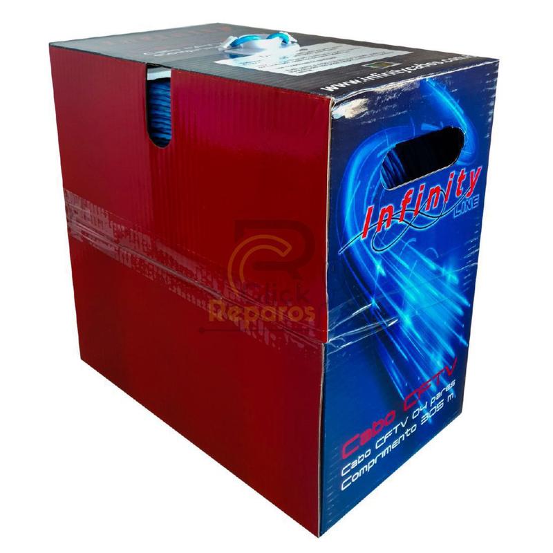 CABO DE REDE (CFTV) 4x24 AWG COBRE CAT5-E ANTICHAMA 50M - CLICK CABOS ...