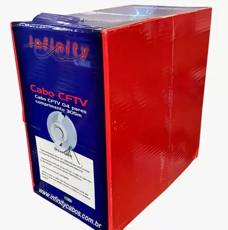 Cabo de rede e cftv 4 pares Cat5 305 metros branco Infinity - Materiais ...