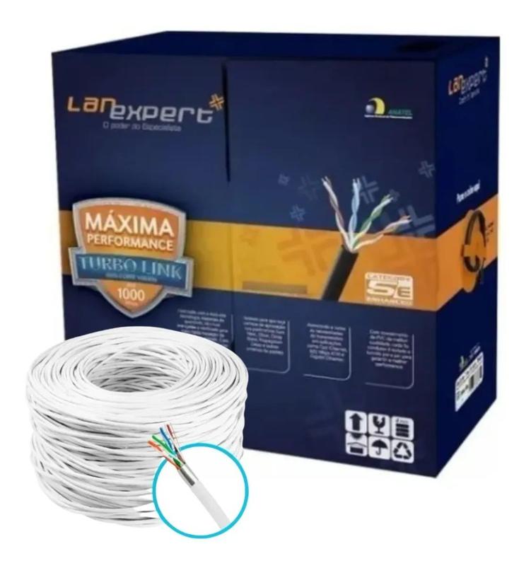 Cabo De Rede Lan Expert 4 Pares, 100% Cobre, Cat5e, 305m. - LANEXPERT ...
