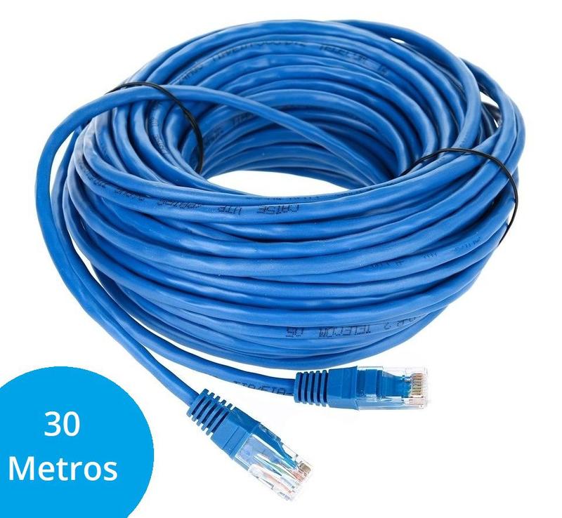 Cabo de Rede Pronto Lan Internet Rede Rj45 Azul 30m - Compre Já Fácil ...