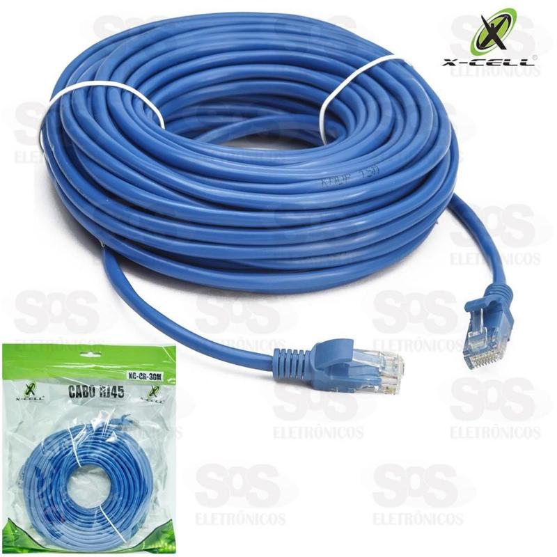 Cabo De Rede Rj45 10 Metros Crimpado Cat5E Internet Modem - X-cell ...