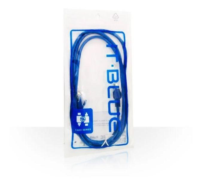Cabo De Rede Rj45 1,5 Ethernet Lan Rj45 Cat5e Azul 1,5metros - IT-BLUE ...