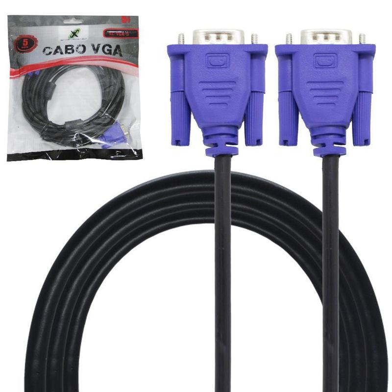 Cabo de video vga macho x vga macho preto x-cell 5m - BAZZI - Cabo VGA ...