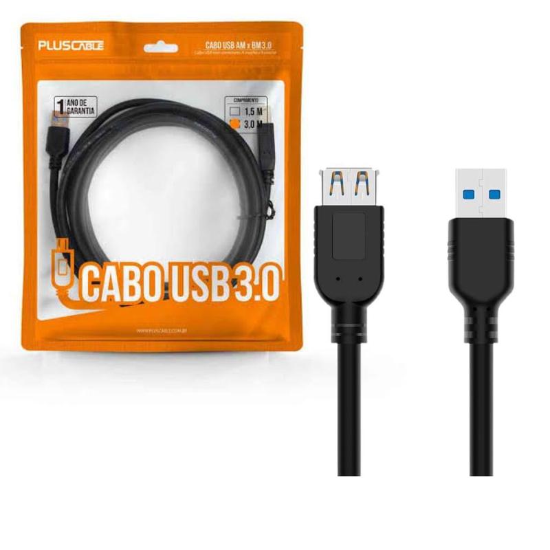 CABO EXTENSOR USB 3.0 AMxAF 3,0m USBAF3030 PLUS CABLE - Cabo USB ...