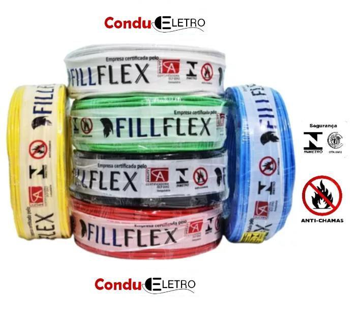 Cabo Fio Flexível Fio Elétrico Rolo 100m 2,5mm Com Inmetro - Fill Flex ...