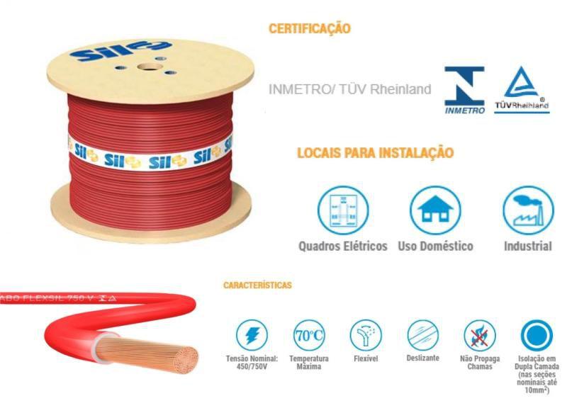 Cabo Flexível 16mm Rolo 100 Metros - Sil - Cabo / Fio Elétrico ...