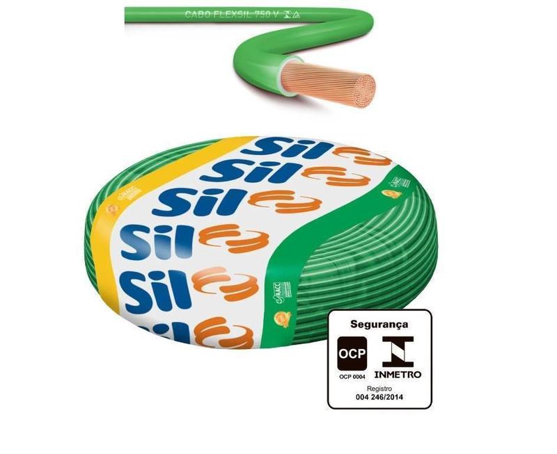 Cabo Flexível 6Mm 100Metros Verde 750V Sil Fios - Cabo / Fio Elétrico ...