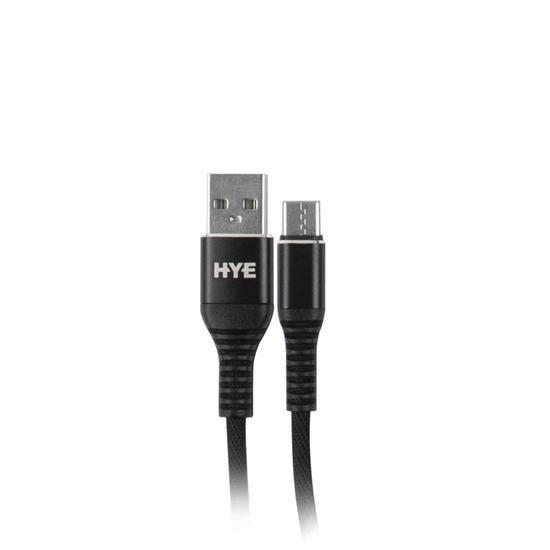 Cabo Hye HYE25C - USB/Tipo C - 1.2 Metros - Canvas - Preto - Polimento ...