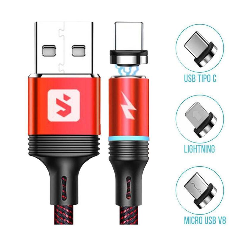 Cabo magnético usb tipo-c sumexr sx-b16c 2.4a 1m vermelho - Cabo USB ...