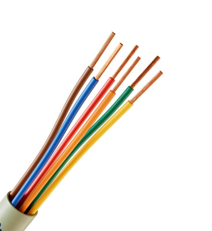 Cabo Manga 2x22 Awg (0,32mm) Verde/palha (bege)sem Blindagem 50mts ...