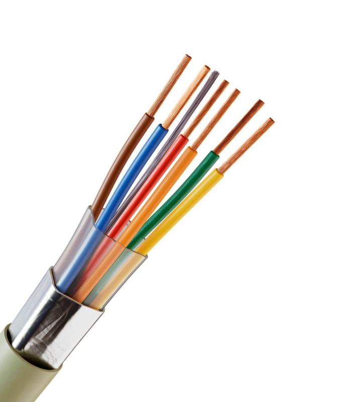 Cabo Manga 6x22 Awg bege Shield blindado fita aluminio + dreno 50mts ...