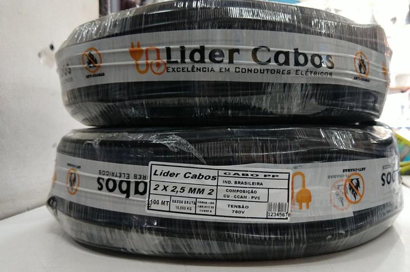 Cabo P.P 2 vias 2.5mm Lider Cabos 100mts - Cabos e Adaptadores ...