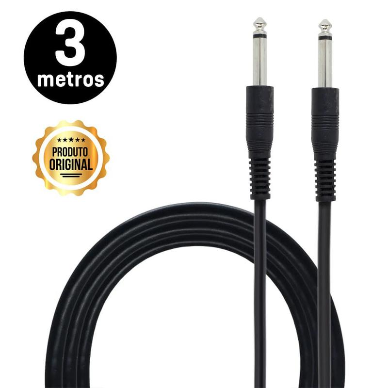 Cabo P10 X P10 3 Metros Guitarra Violão Baixo Profissional - MBTECH ...