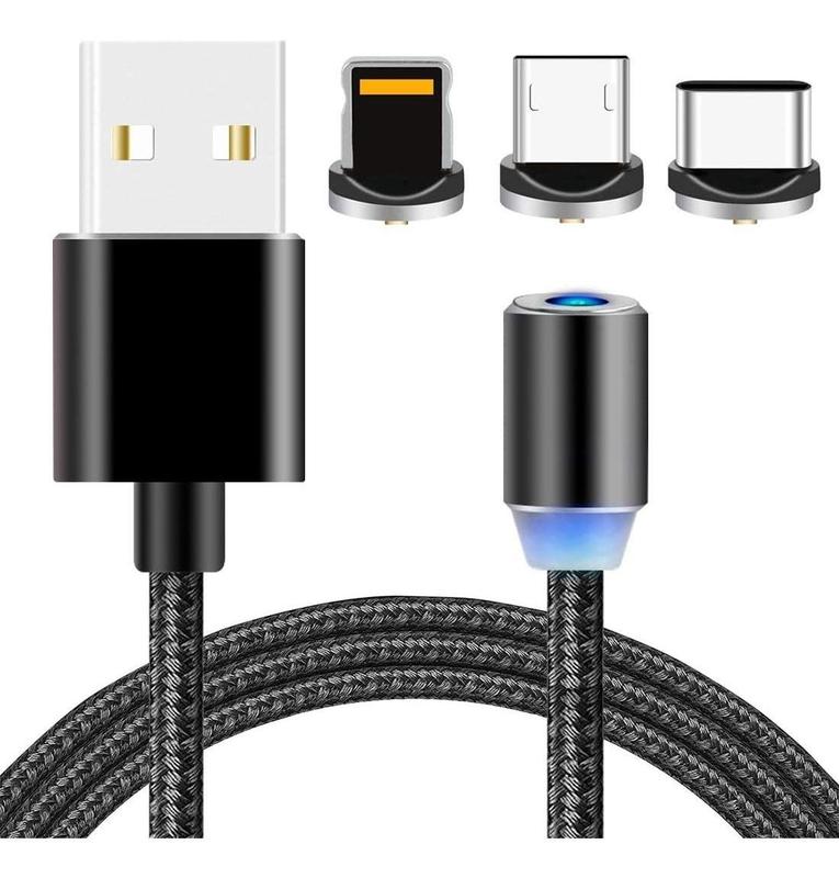 Cabo Plug Imã Magnético Usb Carregador Rápido 3 Em 1 - Compre Já Fácil ...