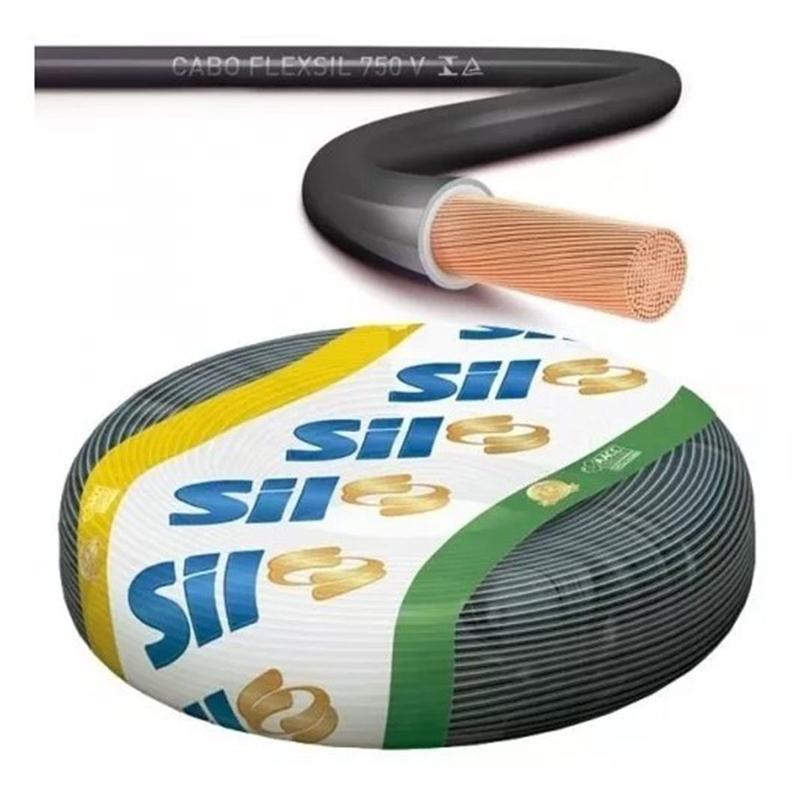 Cabo Preto Sil 16mm 750V Fio 20 metros 100% original - antichamas ...