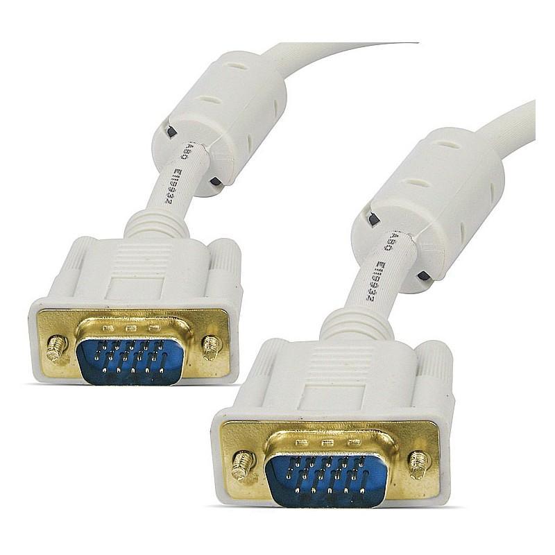 Cabo SVGA 5 Metros HDB15 Branco C- Filtros Ouro - Wincabos - Cabo VGA ...