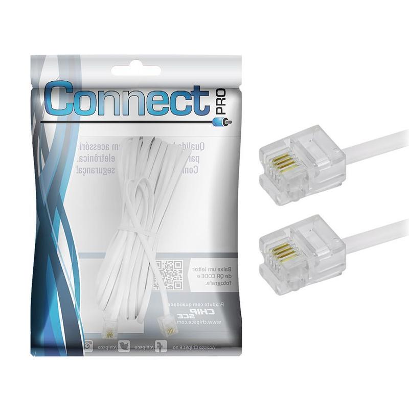 Cabo telefone liso 2 mt rj11 - CONNECT PRO - Cabo de Telefone ...