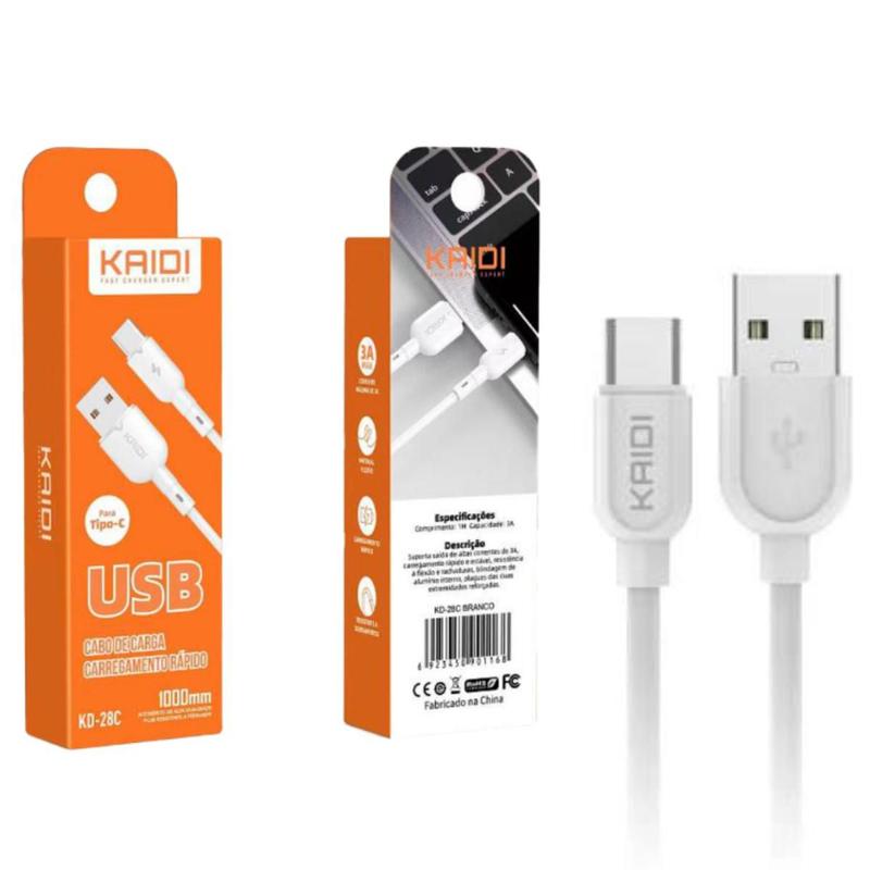 Cabo tipo c rápido carregador dados turbo usb 3 max 1 metros - Kaidi ...