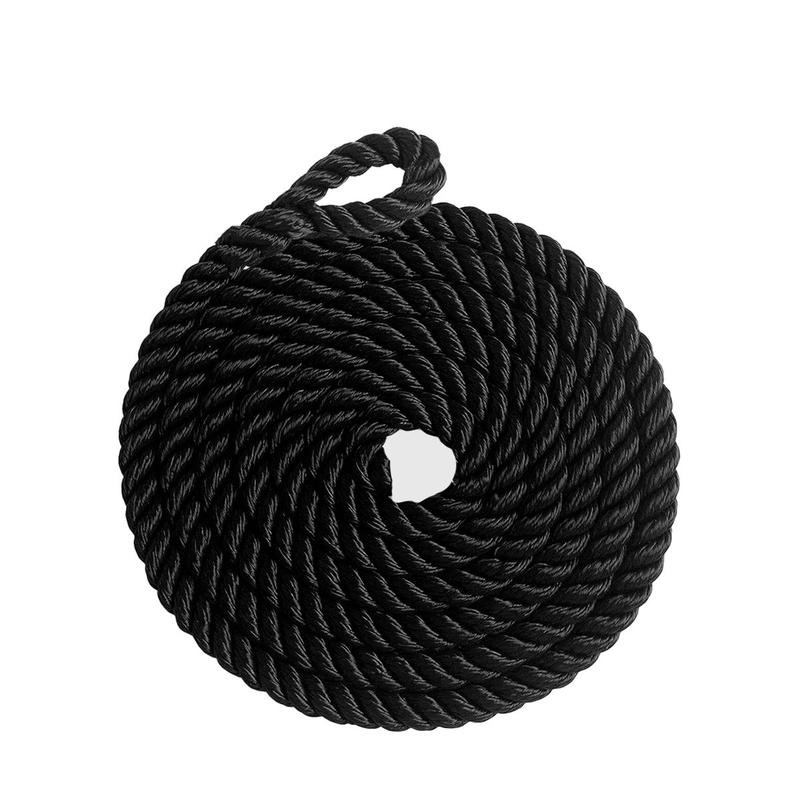 Cabo Torcido para Defensa Poliamida Preta 8mm 2 Metros - CSL Marinharia ...