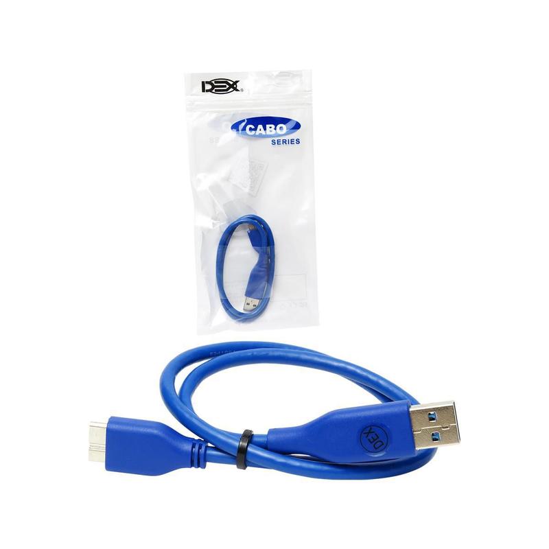Cabo Usb 3.0 X Micro-B Usb Para Hd Com 50Cm - DEX - Cabo USB - Magazine ...