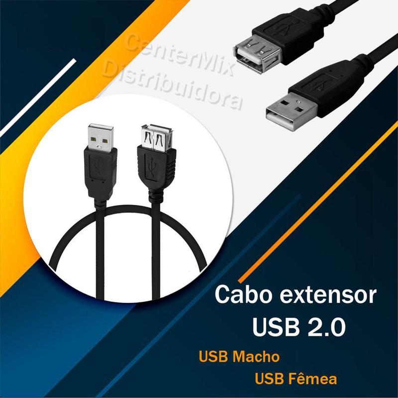 Cabo USB Macho+USB Femea 1,5 MT - IT - BLUE - Cabo USB - Magazine Luiza