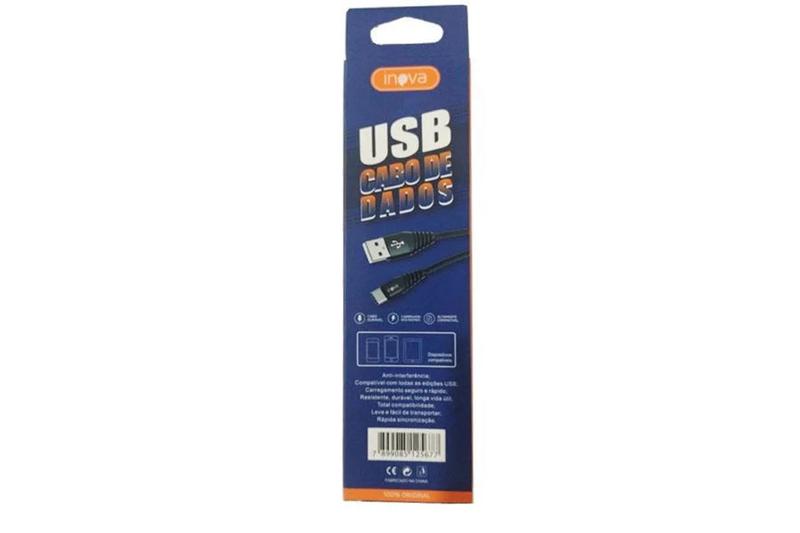 Cabo USB Tipo C 3.4A - USB CBO-8747TC 1 Metro Inova - Cabo USB ...
