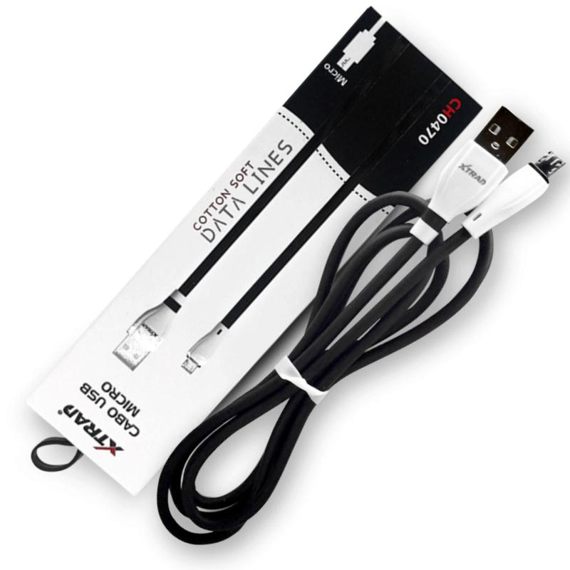 cabo USB v8 Xtrad 1,2 metros Compatível com todos os aparelhos com ...