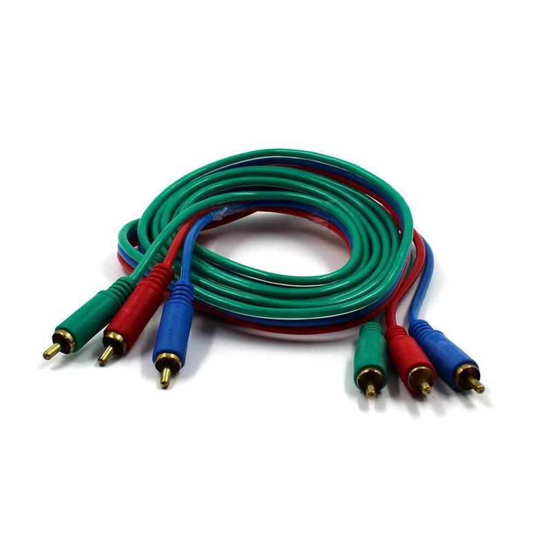 Cabo Vídeo Componente Profissional Injetado Dourado 2M - Sd - Cabo ...