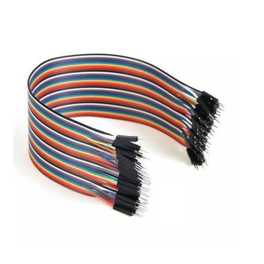 Cabo Wire Jumper Pequeno Conector Macho-Macho 10cm 40 Fios - Robomix ...