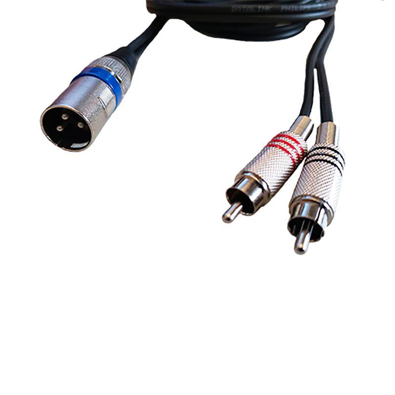 Cabo Xlr Macho X 2 Rcas Macho Metal 15 Metros - BS - Cabo XLR ...