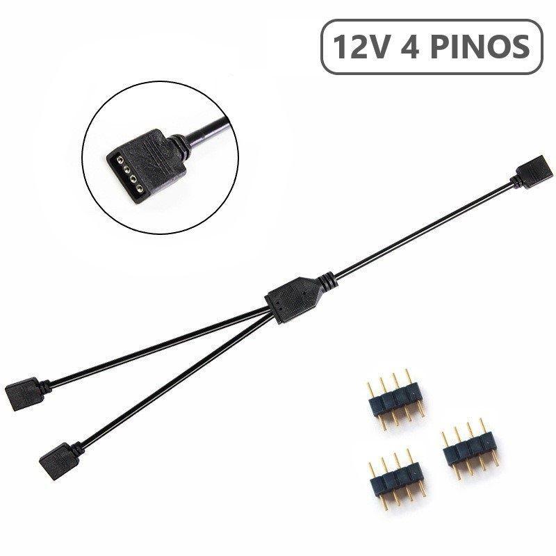 Cabo Y Adaptador RGB Divisor 12V 4 Pinos 1 Para 2 Saídas - Alloyseed ...