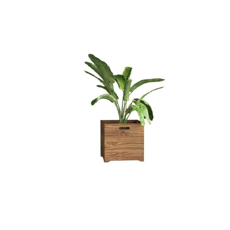 Cachepô de Madeira para Plantas Quadrado - Natural - Magazine Decor ...
