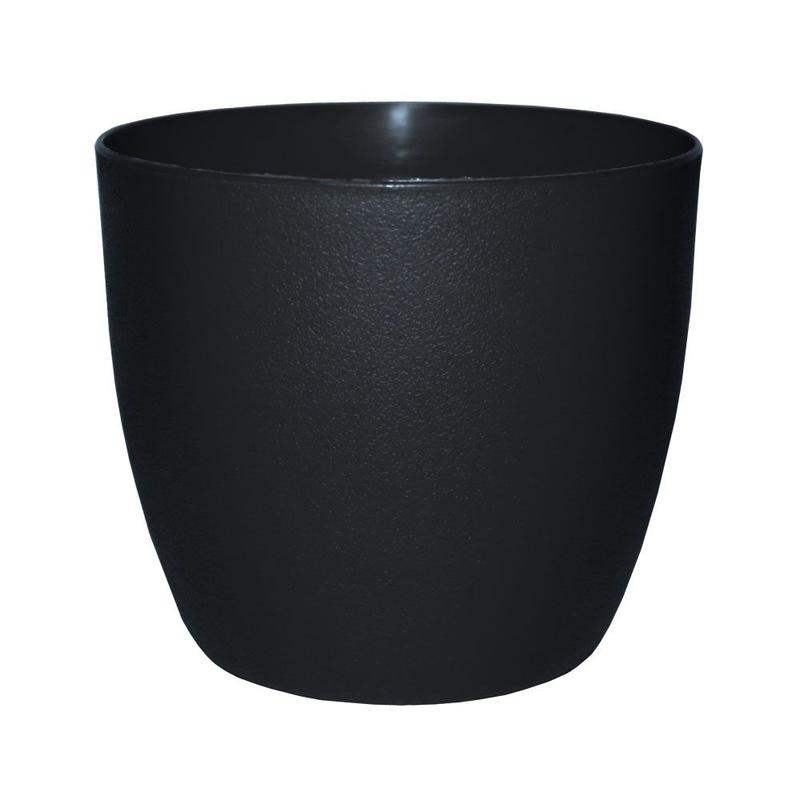 Cachepô Plástico Musique Redondo Preto 13cm 1,7L n.15 Japi - Cachepot ...