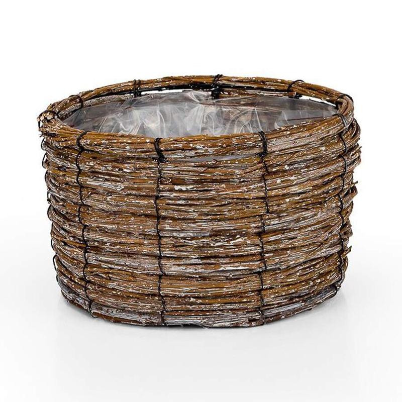 Cachepot Floral Atlanta Ninho Redondo Baixo para Jardim - Tamanho M ...